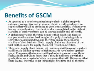 Global supply chain management an overview | PPTX