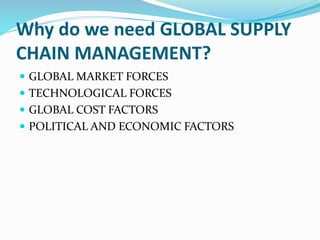 Global supply chain management an overview | PPTX