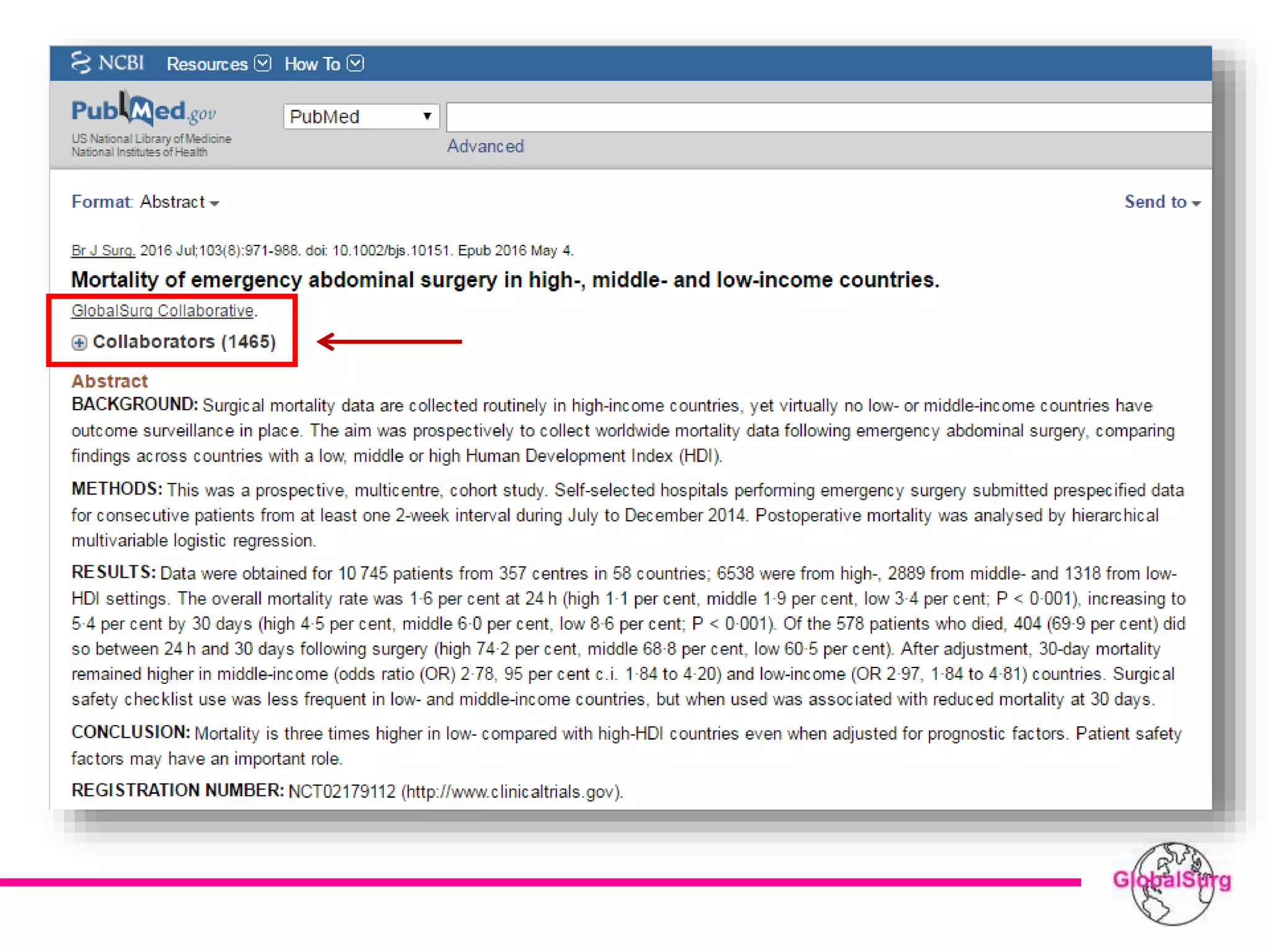 GlobalSurg global surgery research collaboration - GASOC presentation ...