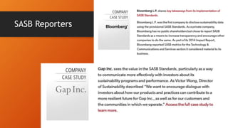 Global Sustainability Best Practices - GRI, IIRC, SASB & VRF | PPTX