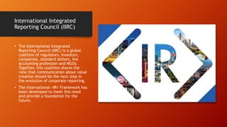 Global Sustainability Best Practices - GRI, IIRC, SASB & VRF | PPTX