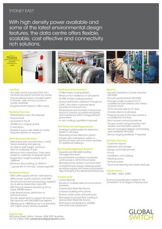 Global Switch Sydney East data centre Technical Specification | PDF