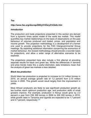 Global tea production & consumption trends | DOCX