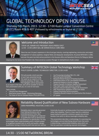2015 INTECSEA Global Technology Open House in Kuala Lumpur | PDF