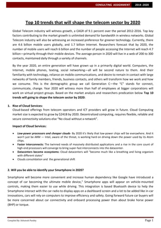 Global Telecom trends by 2020 | PDF