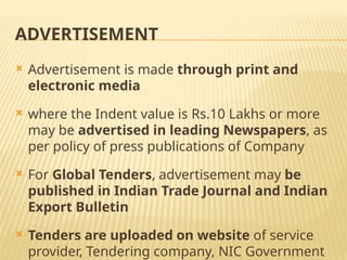 Global tenders and procurement in global | PPTX