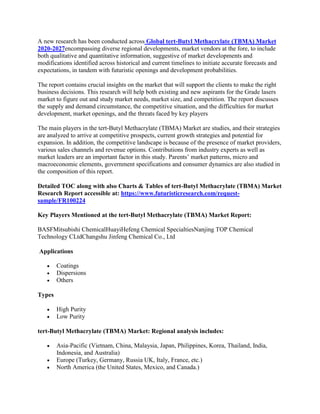 Global tert butyl methacrylate (tbma) | PDF