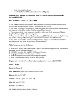 Global tert butyl methacrylate (tbma) | PDF