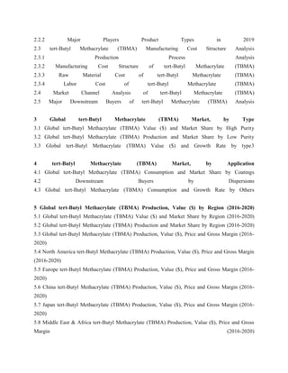 Global tert butyl methacrylate (tbma) | PDF
