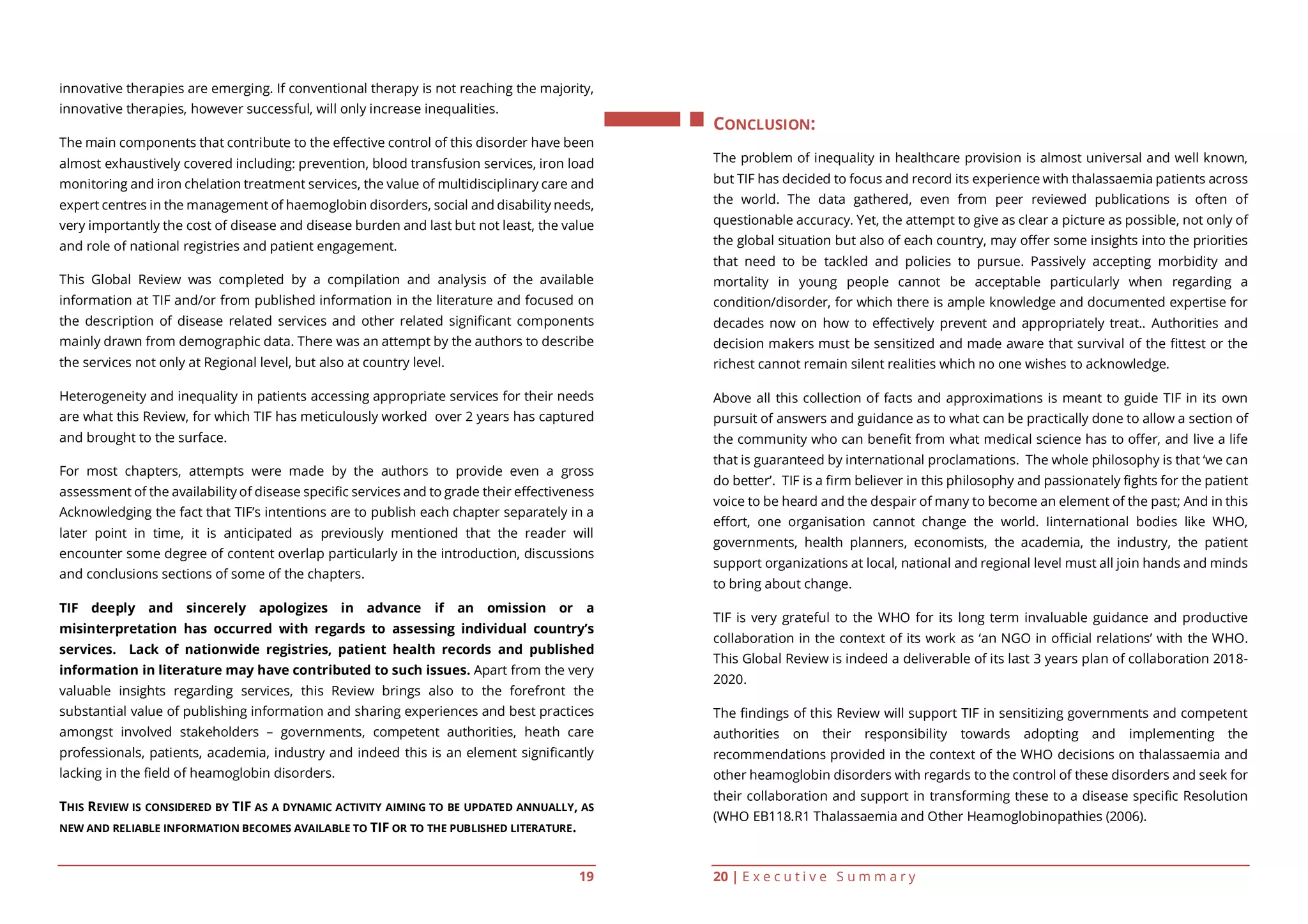 TIF Global Thalassaemia Review 2021 | PDF