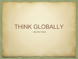 Global thinking | PPTX