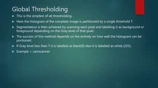 Global Thresholding Machine Learning Example | PPT