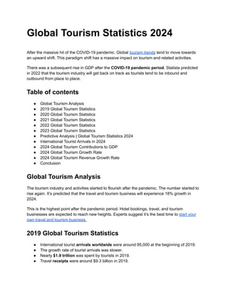 Global Tourism Industry Statistics (Forecasts Metrics)2024.pdf