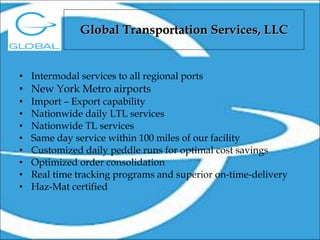 Global Transportation 1 | PPT | Logistics | Business