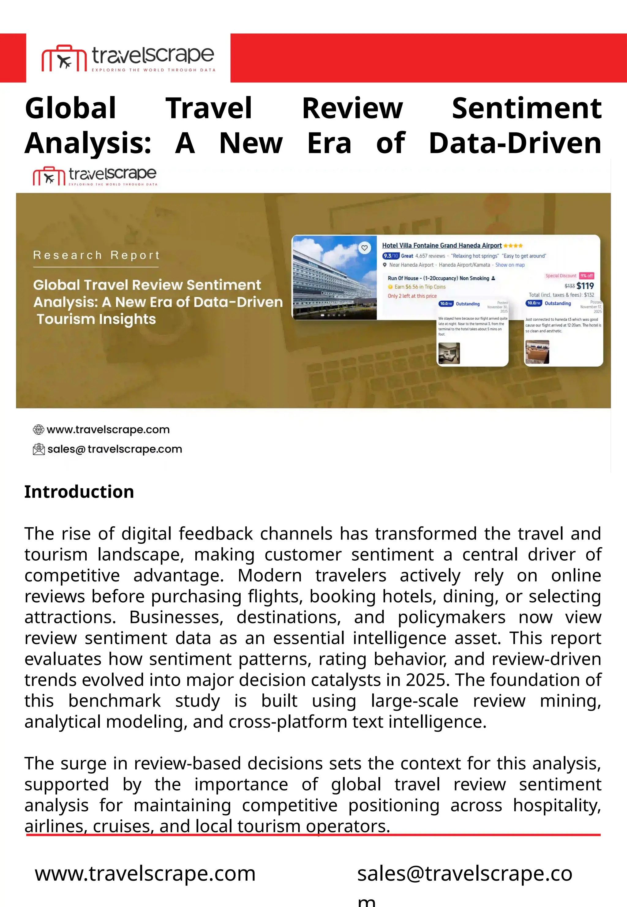 Global Travel Review Sentiment Analysis for Tourism Insights | PPTX