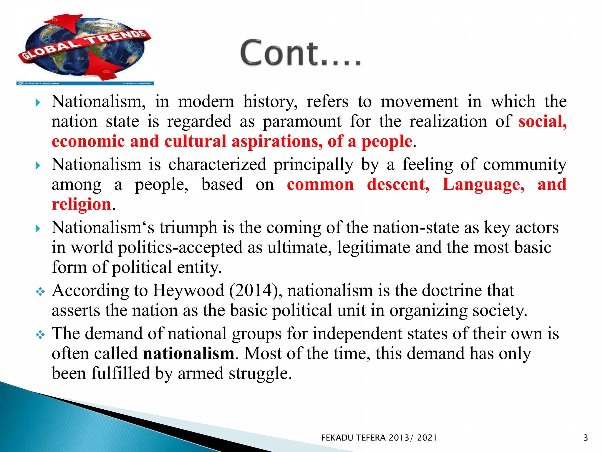 Global Trends chapter one POWER POINT PRESENTASTION | PPTX