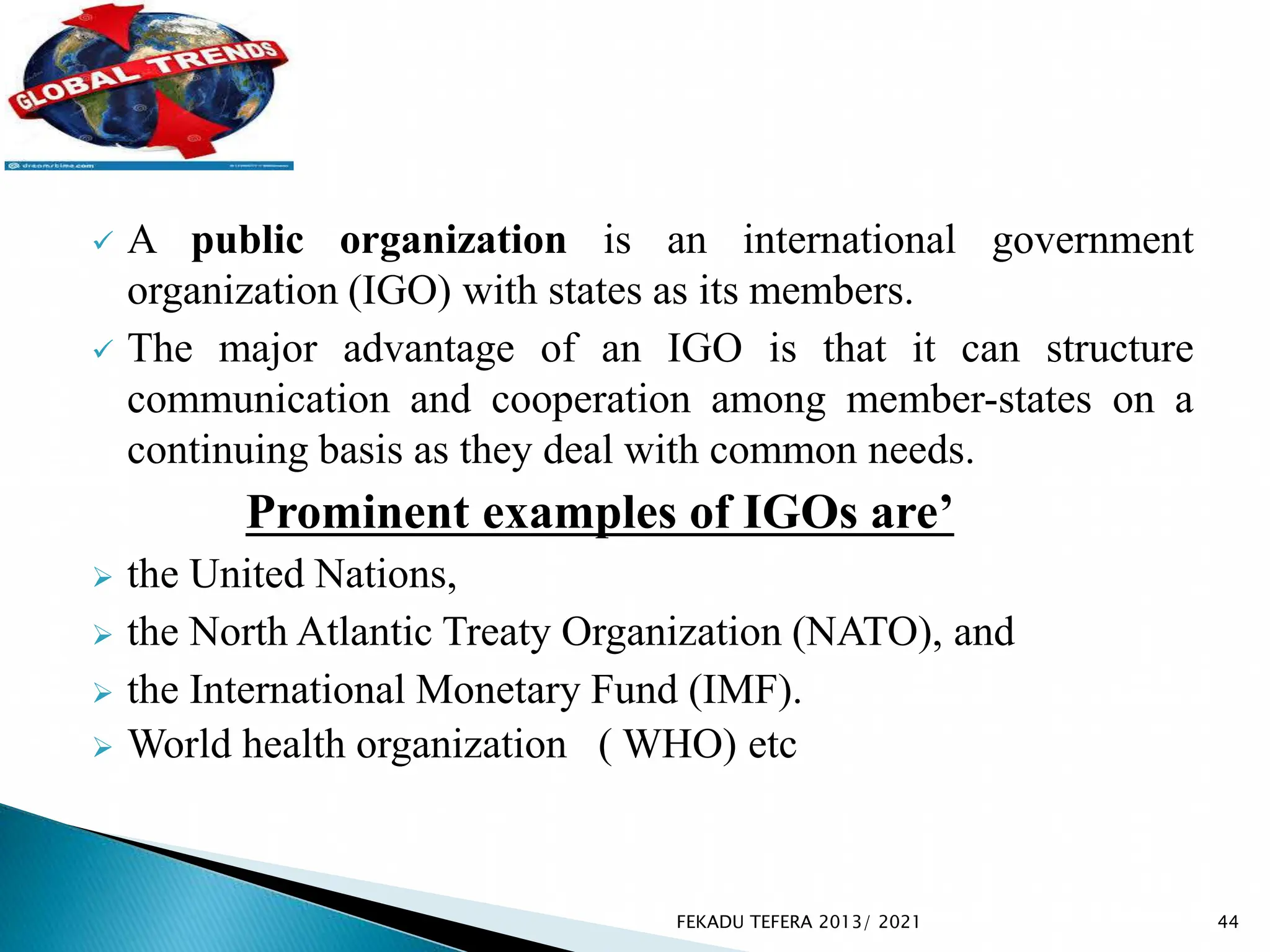 Global Trends chapter one POWER POINT PRESENTASTION | PPTX