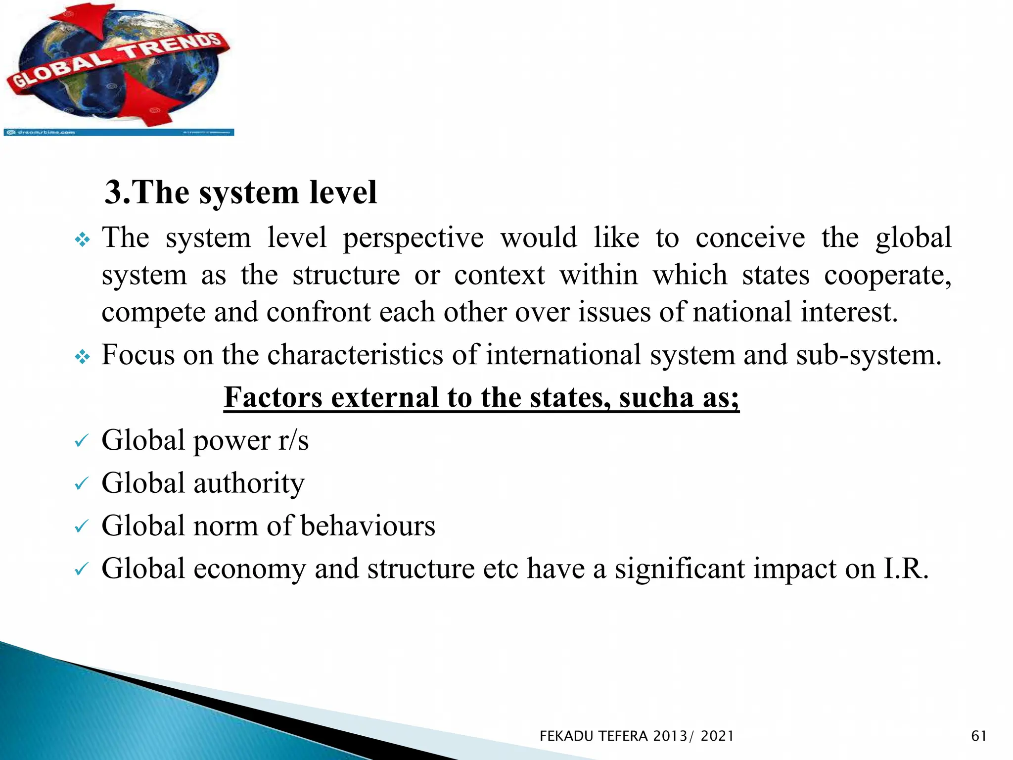 Global Trends chapter one POWER POINT PRESENTASTION | PPTX