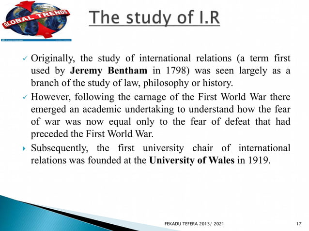 Global Trends chapter one POWER POINT PRESENTASTION | PPTX