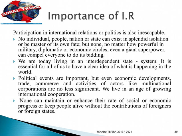 Global Trends chapter one POWER POINT PRESENTASTION | PPTX