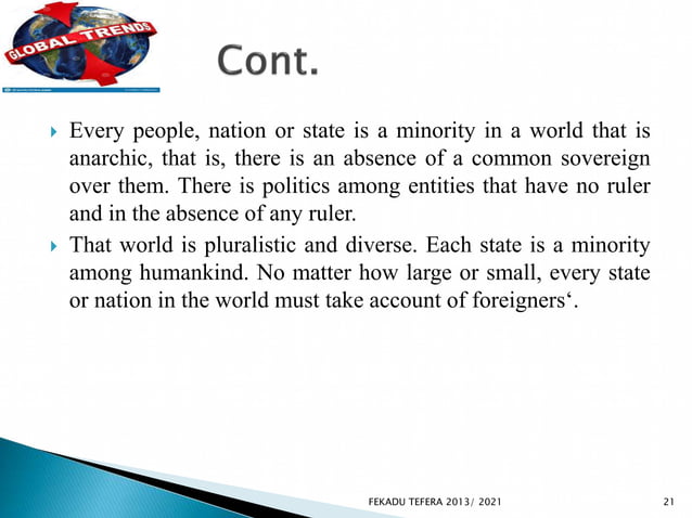 Global Trends chapter one POWER POINT PRESENTASTION | PPTX