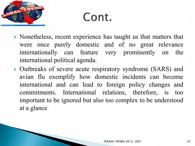 Global Trends chapter one POWER POINT PRESENTASTION | PPTX