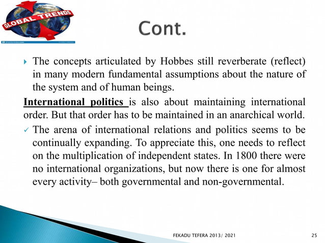 Global Trends chapter one POWER POINT PRESENTASTION | PPTX