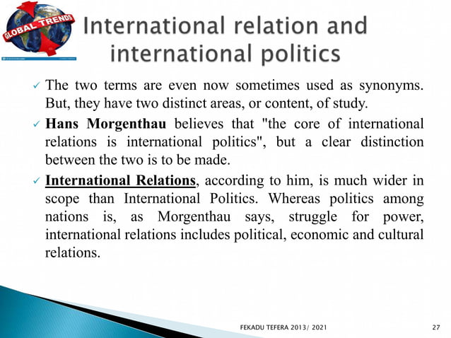 Global Trends chapter one POWER POINT PRESENTASTION | PPTX