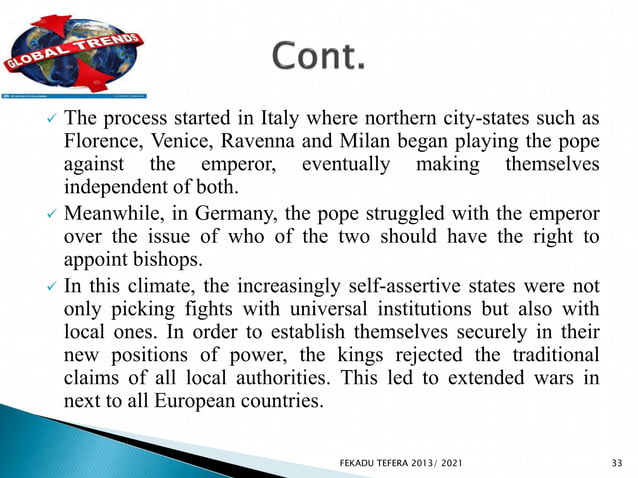 Global Trends chapter one POWER POINT PRESENTASTION | PPTX