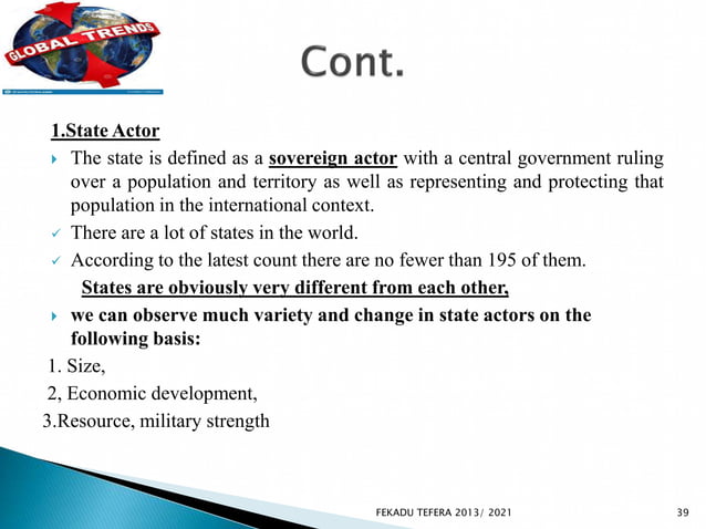 Global Trends chapter one POWER POINT PRESENTASTION | PPTX