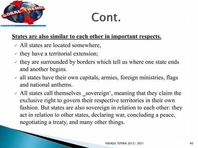 Global Trends chapter one POWER POINT PRESENTASTION | PPTX