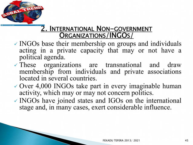 Global Trends chapter one POWER POINT PRESENTASTION | PPTX