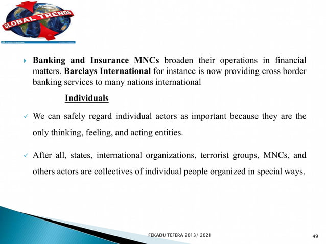 Global Trends chapter one POWER POINT PRESENTASTION | PPTX