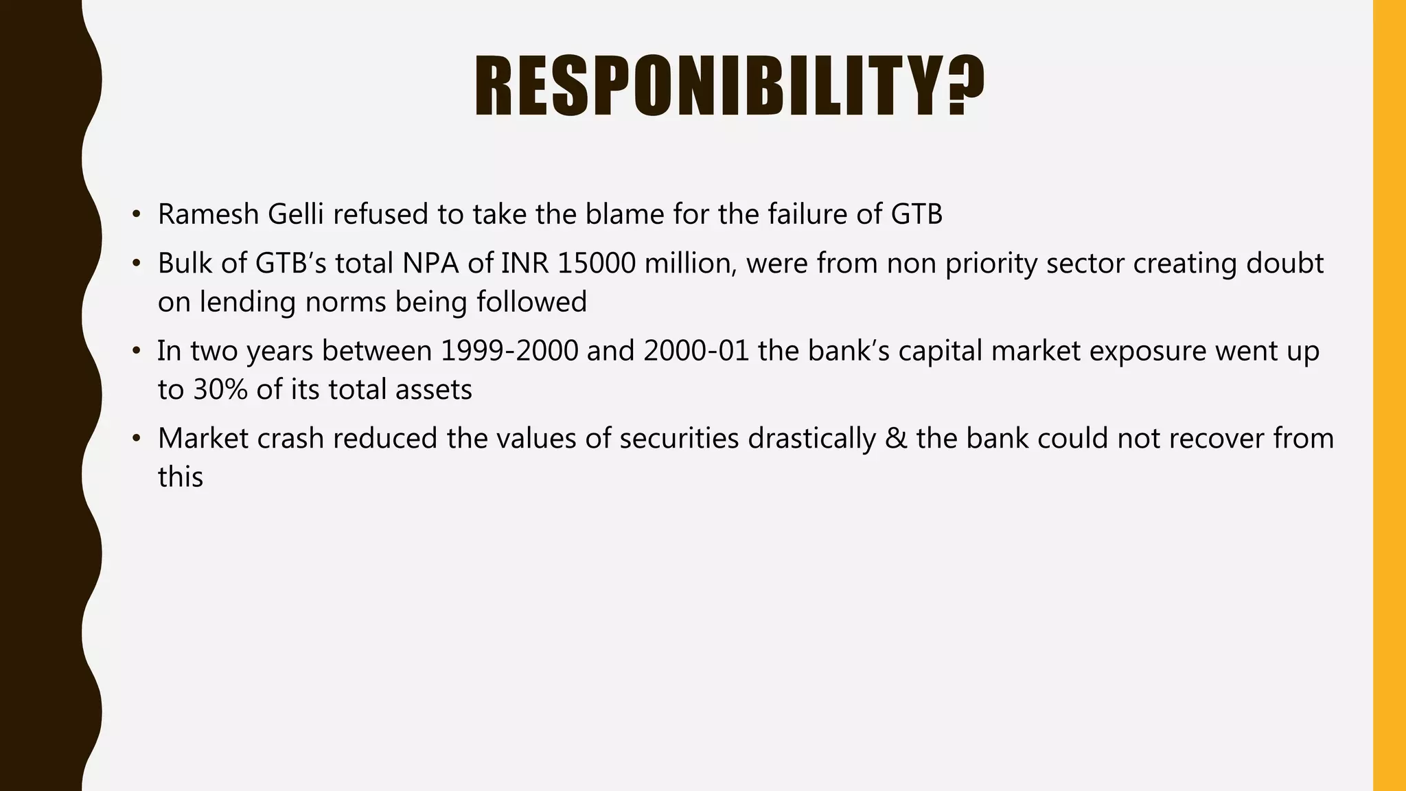 Global trust bank failure | PPTX