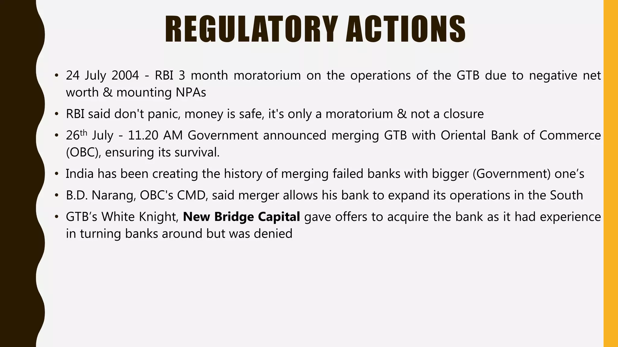 Global trust bank failure | PPTX