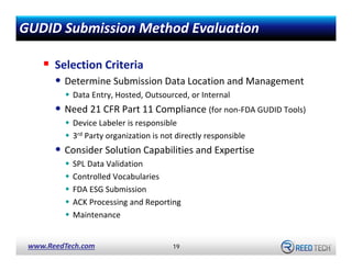 Global unique device identification database (gudid) and udi | PPT