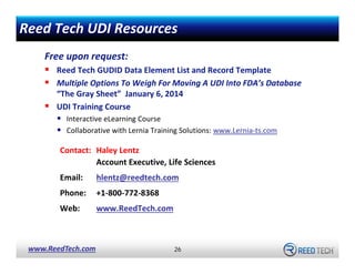 Global unique device identification database (gudid) and udi | PPT