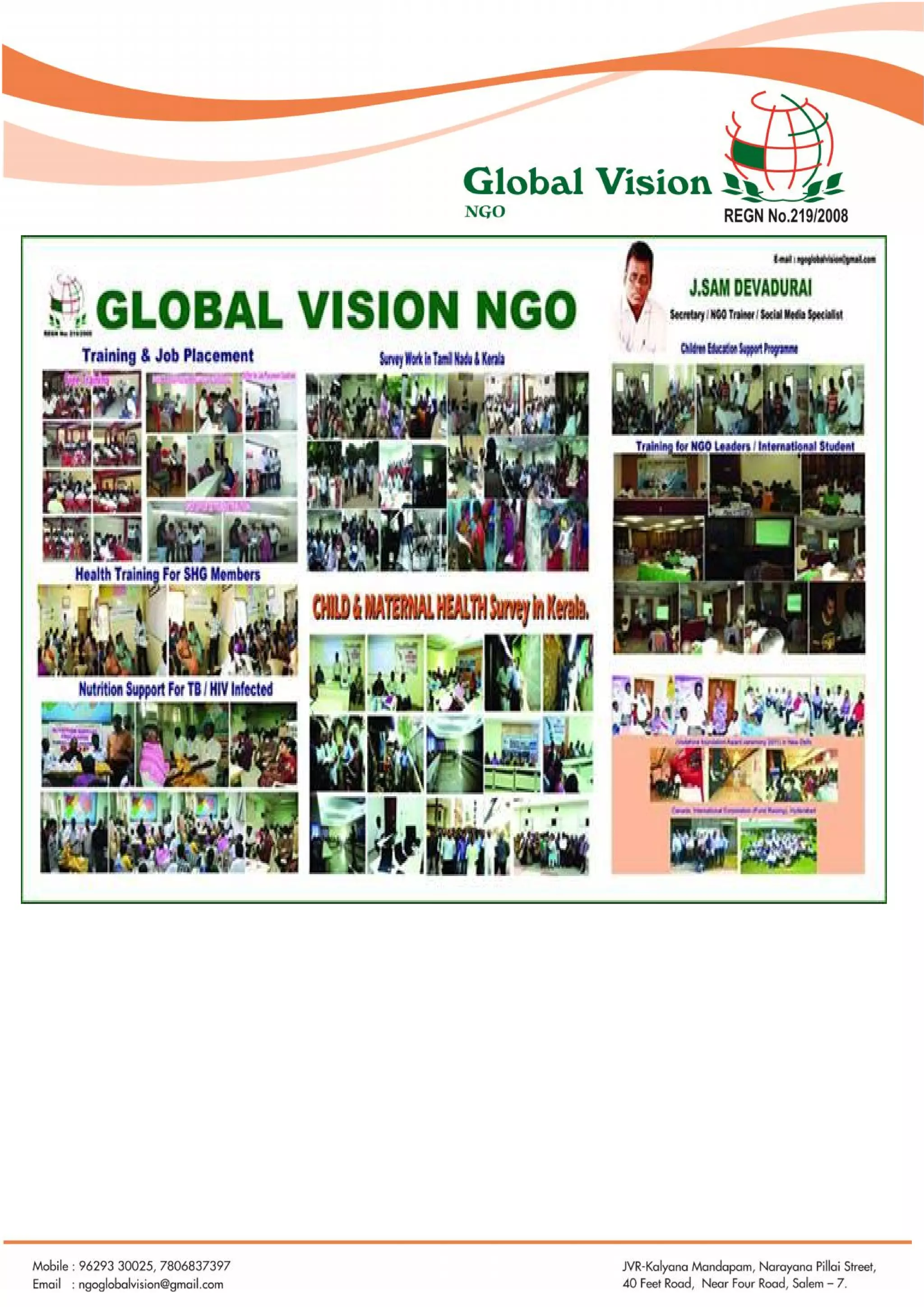 Global vision ngo activity | PDF