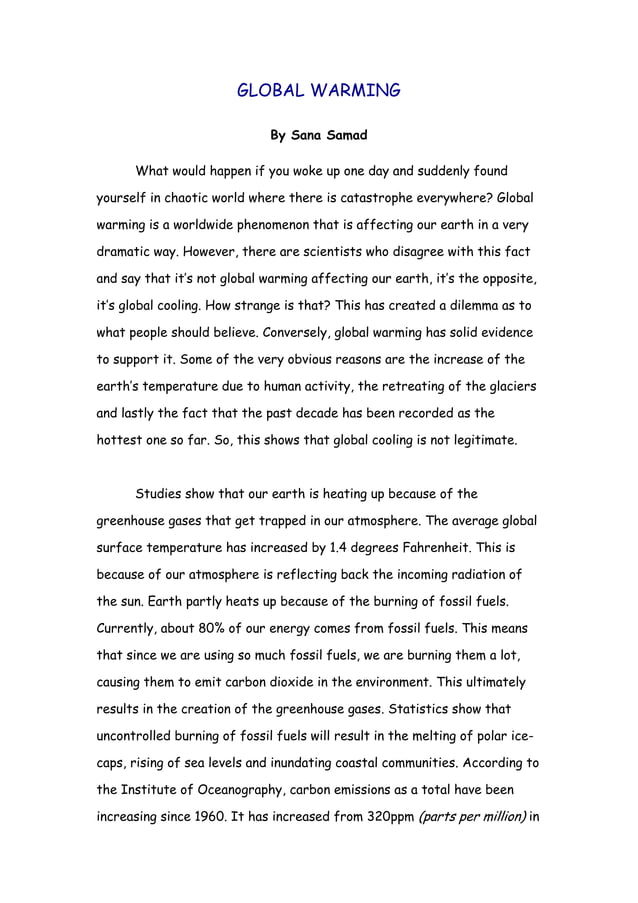 Global warming | PDF