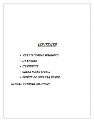 Global Warming Project | DOC