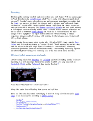 Global warming | DOCX