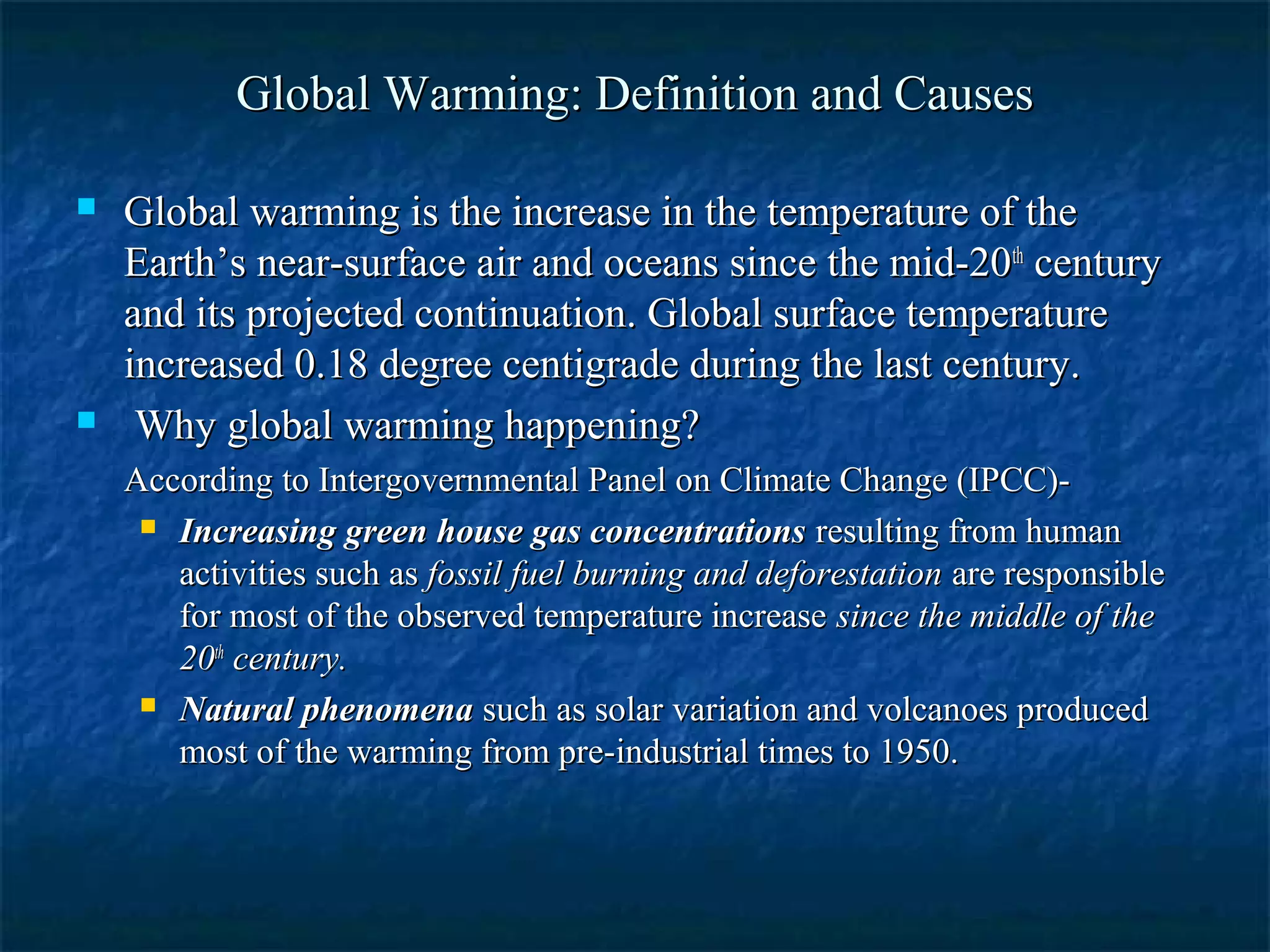 Global warming-Climate Geography | PPT