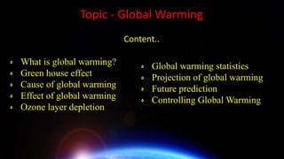 Global warming | PPT