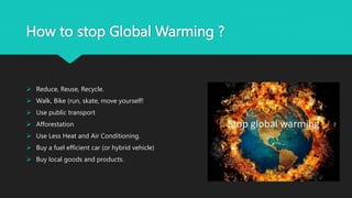 Global Warming .pptx | Science