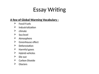 Global warming Introduction paragraph.pptx