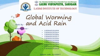 Global warming & acid rain | PPTX