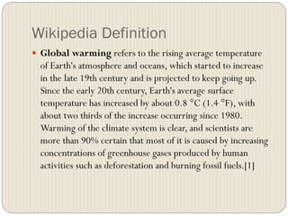Global Warming | PPTX | Weather | Science