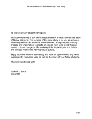 Global Warming Case Study | PDF