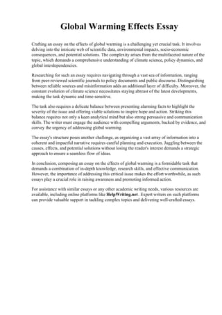 Global Warming Effects Essay.pdf