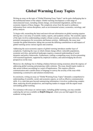 Global Warming Essay Topics.pdf